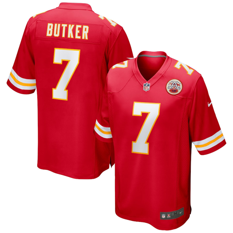 Kansas City Chiefs Harrison Butker #7 Nfl Red Jersey Jersey - Bluefink