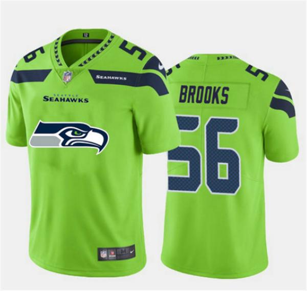 Mens Seattle Seahawks #56 Jordyn Brooks Green 2020 Team Big Logo ...