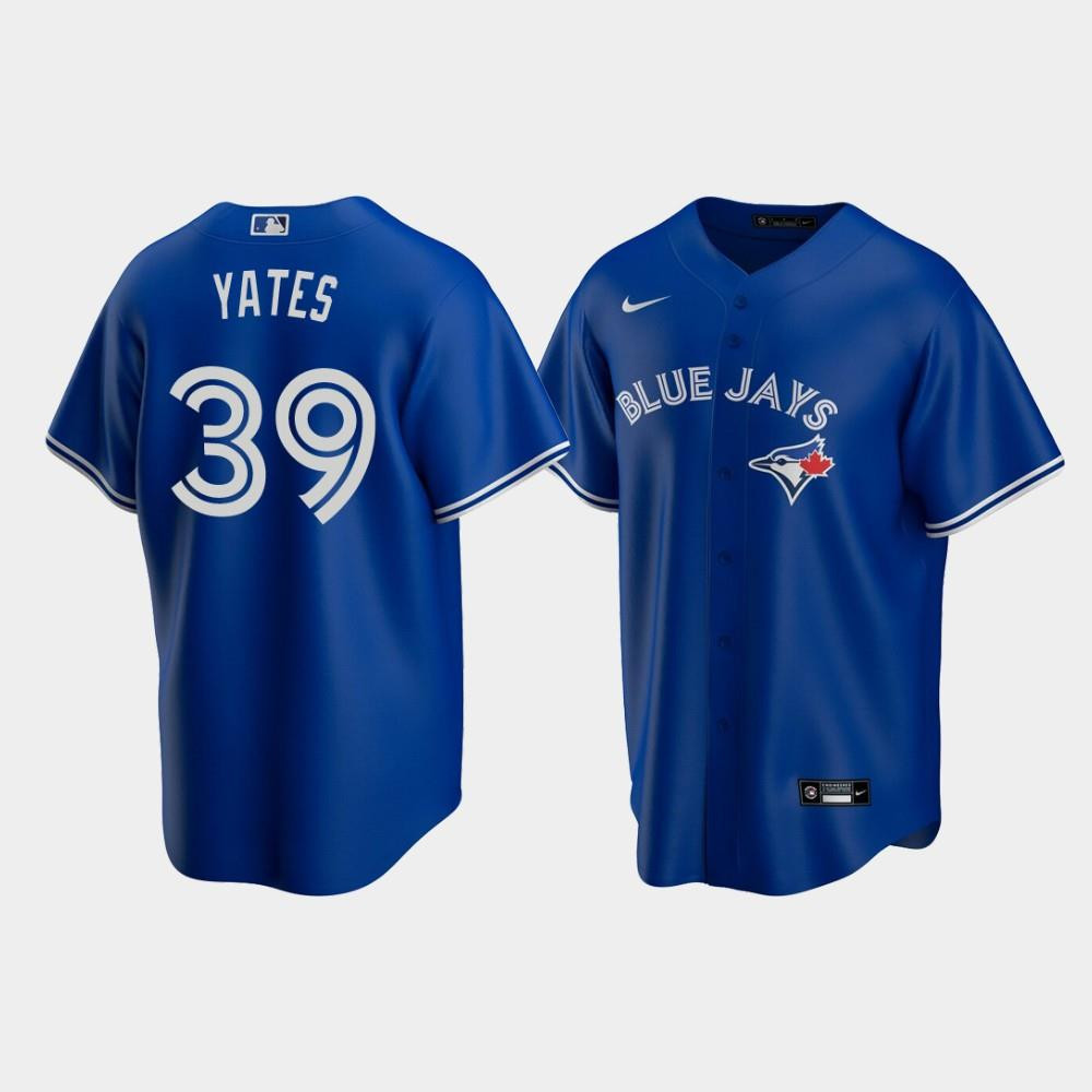 Men's Toronto Blue Jays 39 Kirby Yates Royal Alternate Jersey - Bluefink