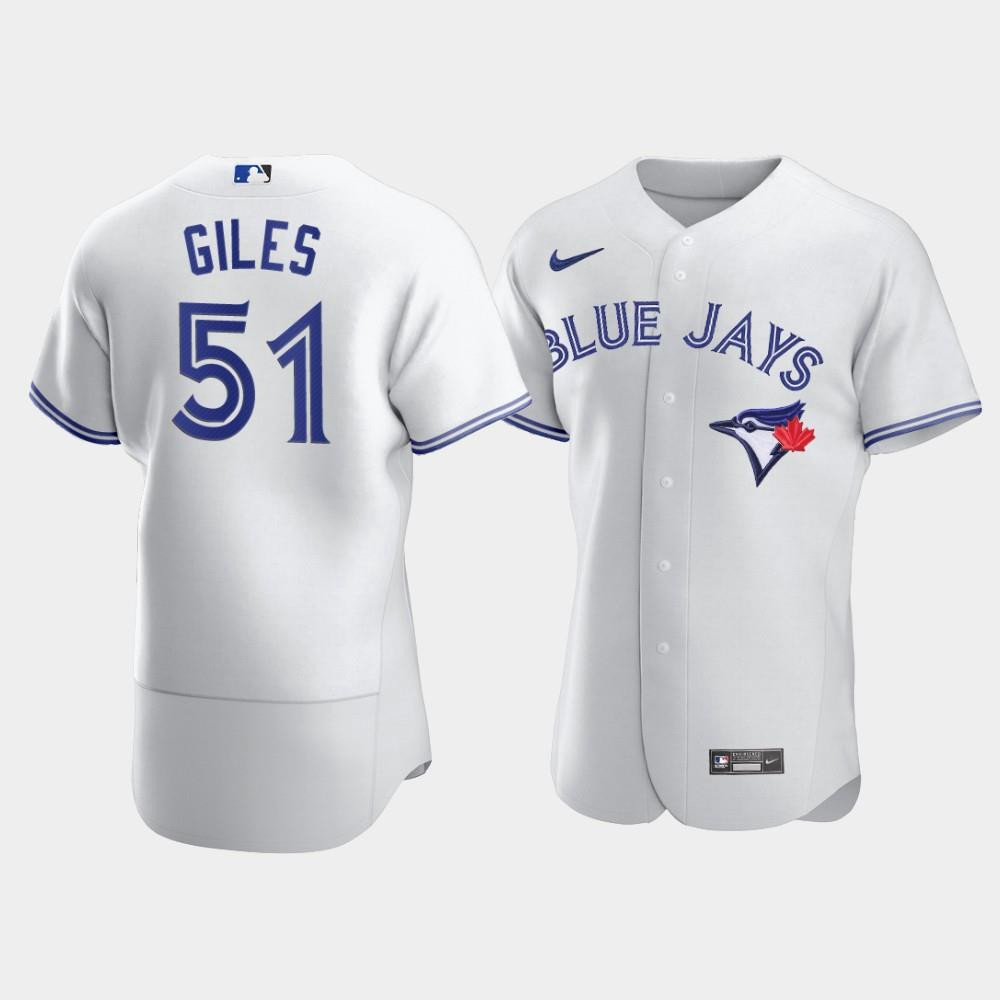 Men's Toronto Blue Jays 51 Ken Giles White Jersey - Bluefink