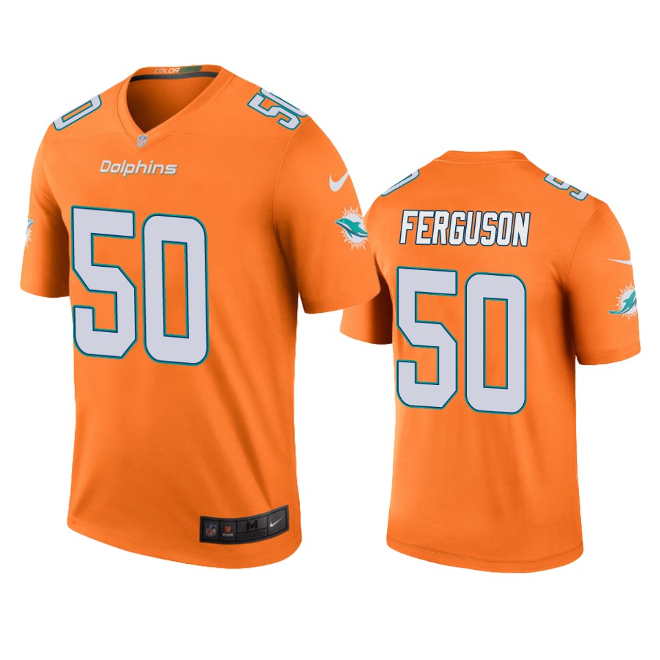 Miami Dolphins Blake Ferguson Orange Color Rush Legend Jersey - Bluefink