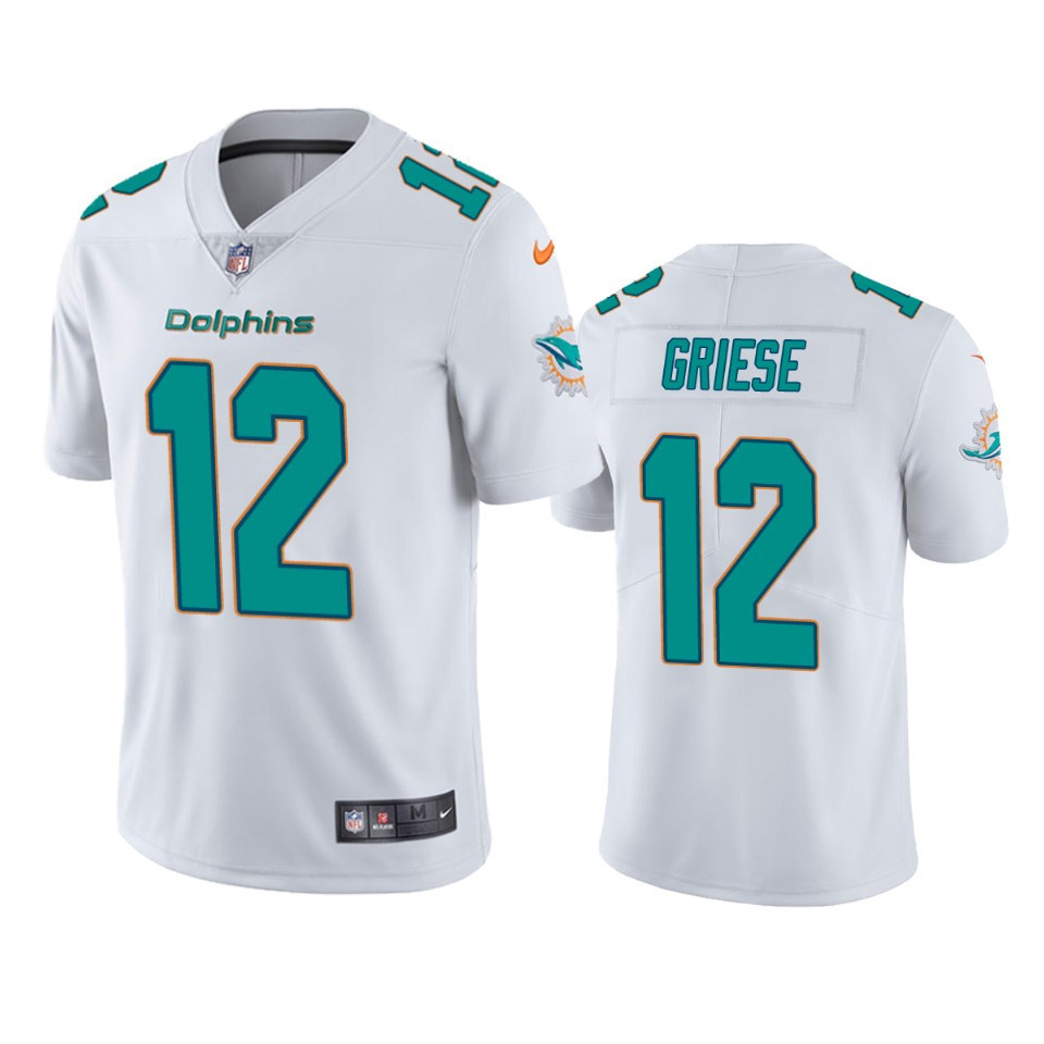 Miami Dolphins Bob Griese 12 White Vapor Limited Jersey - Bluefink