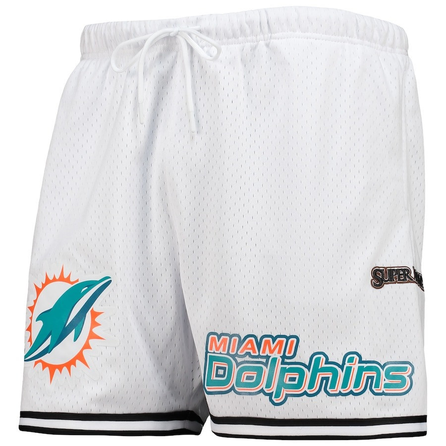 Miami Dolphins Team Standard Mesh Shorts - White - Bluefink