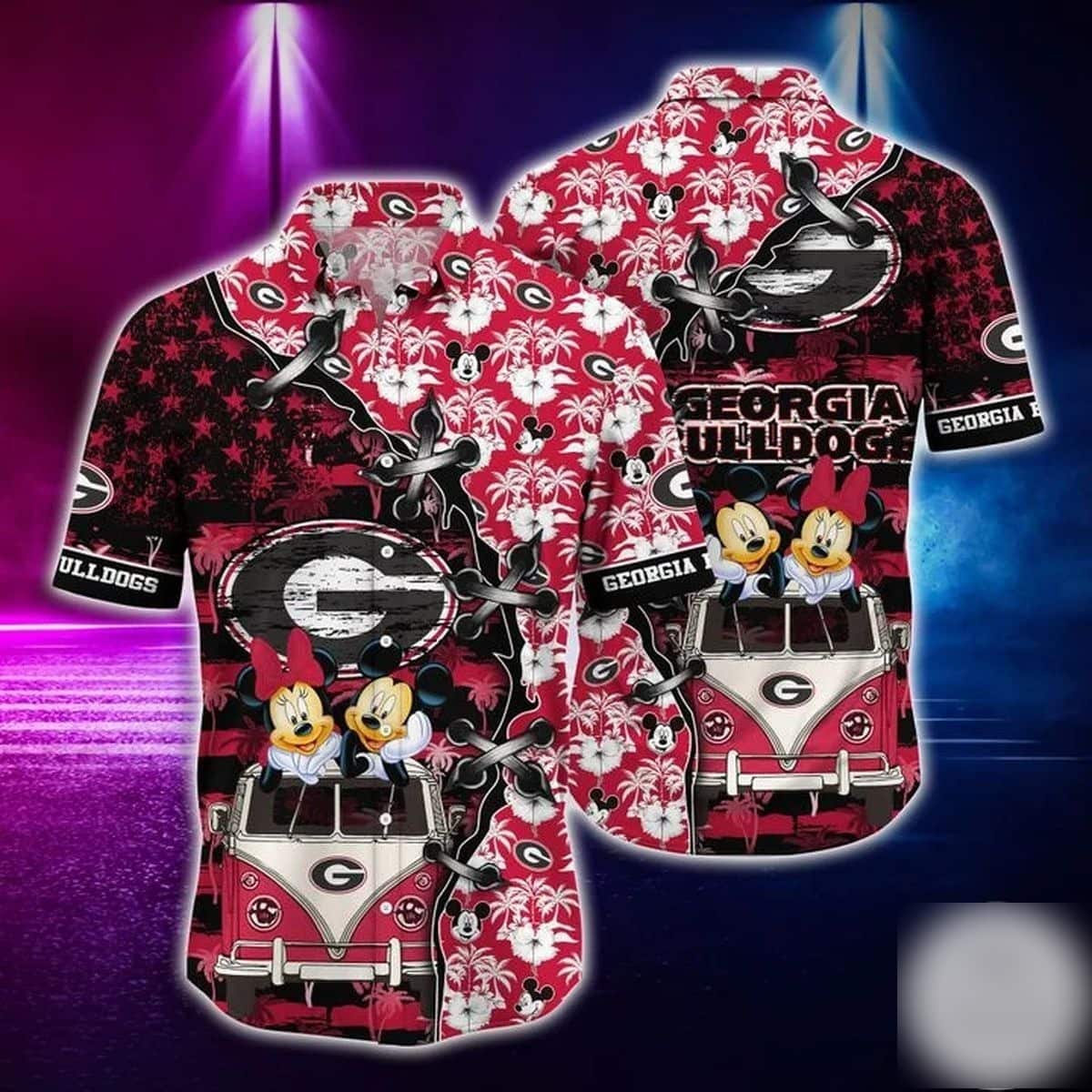 Mickey Mouse Georgia Bulldogs Uga Hawaiian Shirt - Bluefink