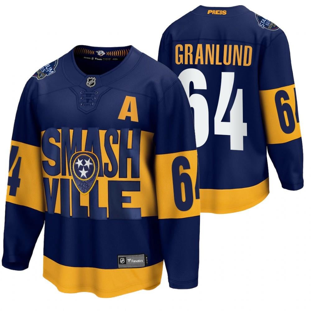 Mikael Granlund Predators Navy 2022 Stadium Series 64 Jersey Jersey ...