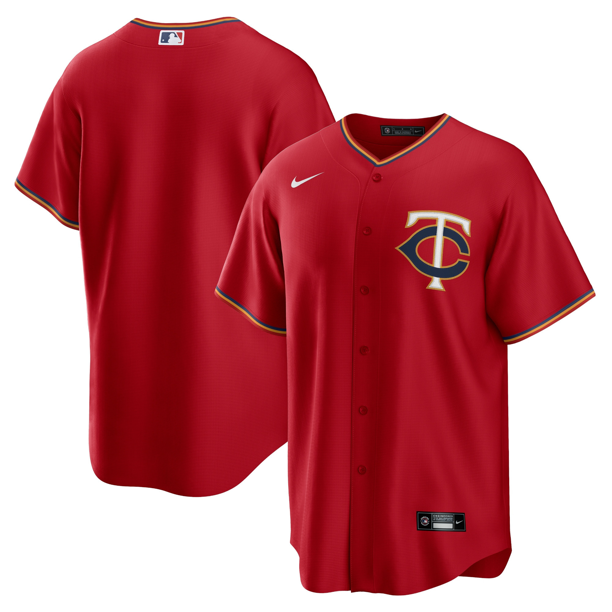 Minnesota Twins Alternate Replica Team Jersey Red Mlb - Bluefink