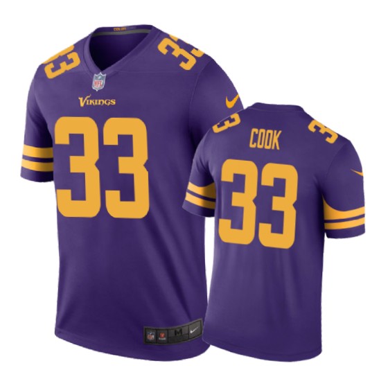 Minnesota Vikings #33 Dalvin Cook Nike Color Rush Purple Jersey - Bluefink