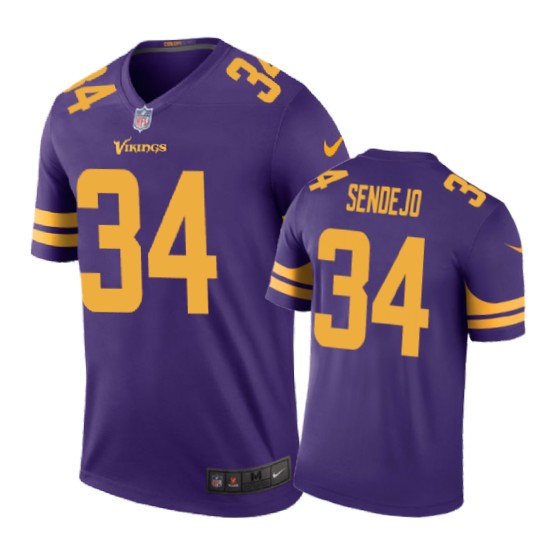 Minnesota Vikings #34 Andrew Sendejo Nike Color Rush Purple Jersey ...