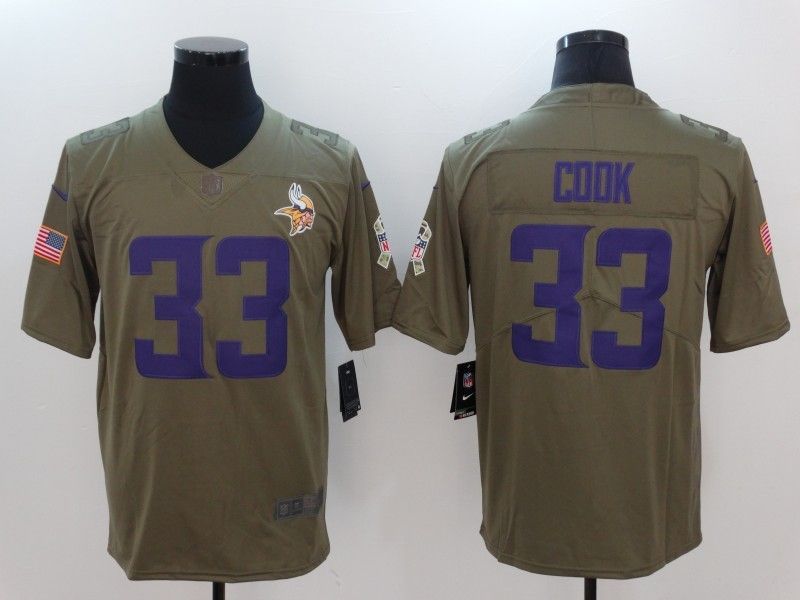Minnesota Vikings Dalvin Cook #33 Nfl 2020 Dark Grey Jersey - Bluefink
