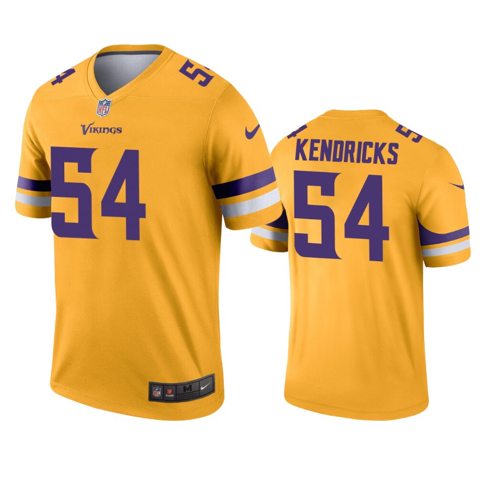 Minnesota Vikings Eric Kendricks Gold Inverted Legend Jersey - Bluefink