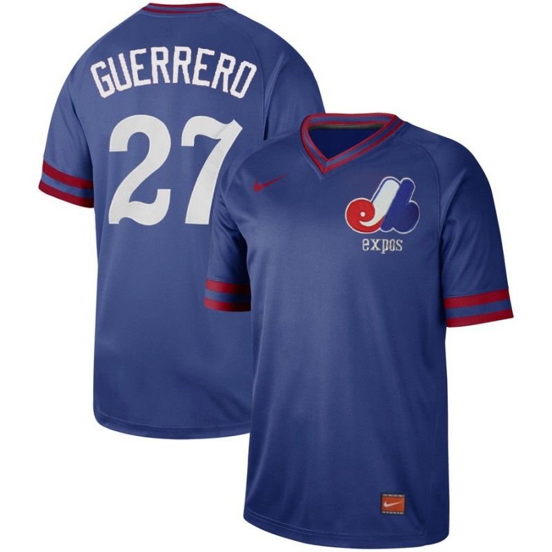 Montreal Expos Vladimir Guerrero #27 Blue Mlb Retro Classic Throwback ...