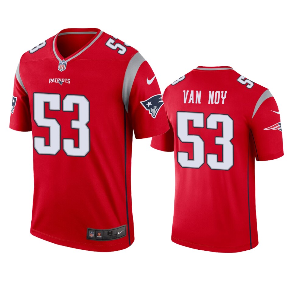 New England Patriots Kyle Van Noy Red Inverted Legend Jersey - Bluefink
