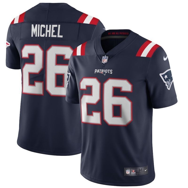 New England Patriots Sony Michel #26 Nfl 2020 Navy Jersey - Bluefink