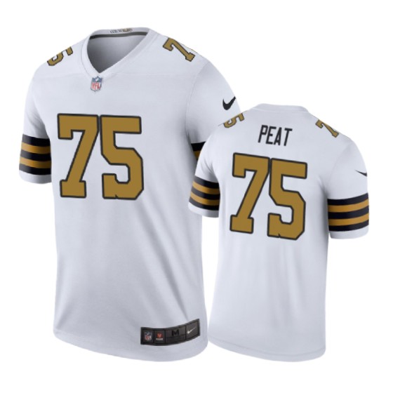 New Orleans Saints #75 Andrus Peat Nike Color Rush White Jersey - Bluefink