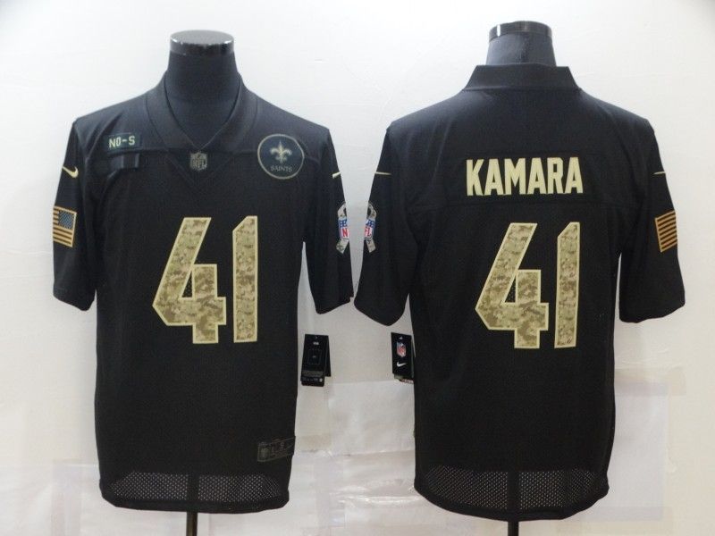 New Orleans Saints Alvin Kamara #41 Nfl 2020 Black Jersey - Bluefink