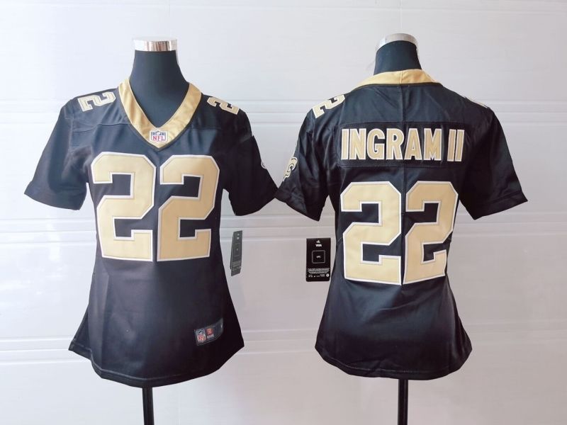 New Orleans Saints Mark Ingram #22 Nfl 2020 Dark Brown Womens Jersey ...