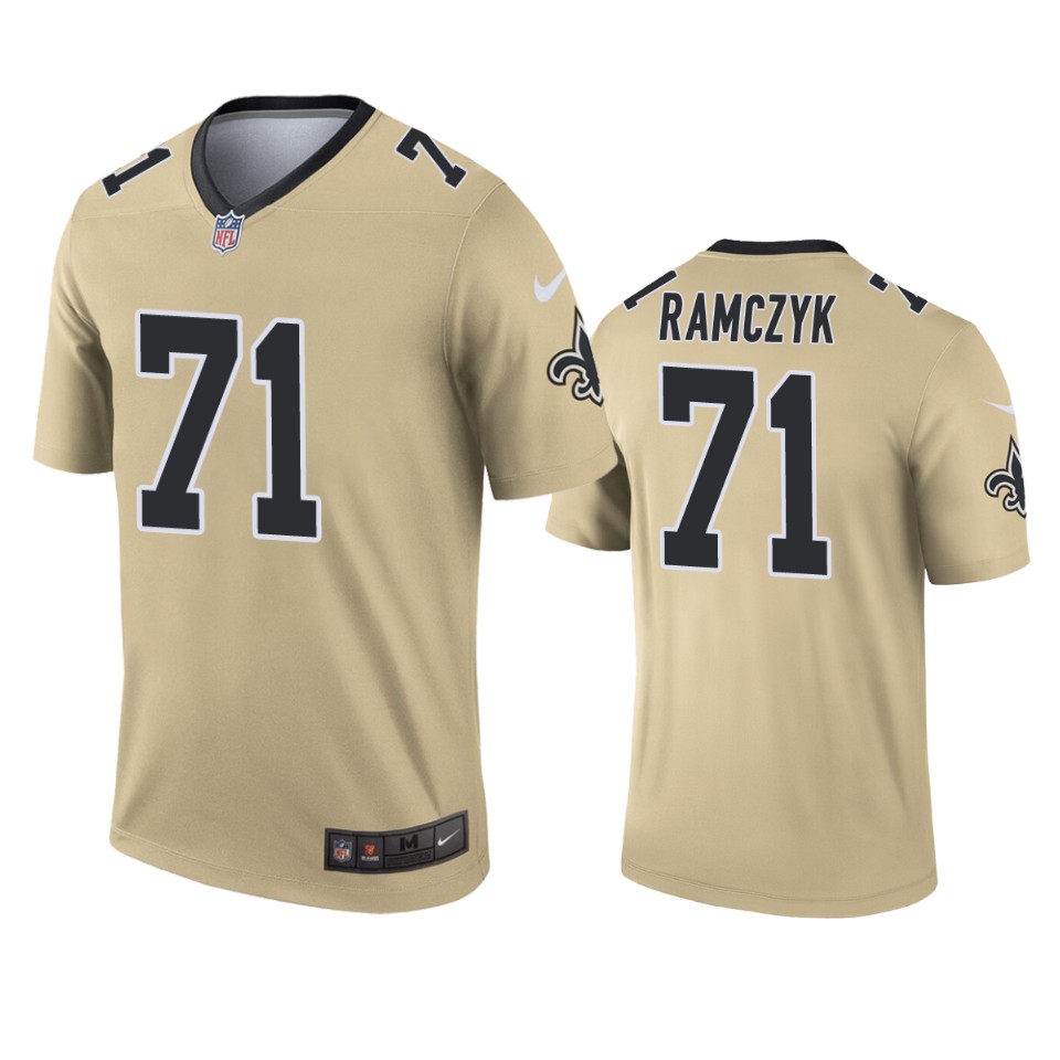 New Orleans Saints Ryan Ramczyk Gold Inverted Legend Jersey - Bluefink