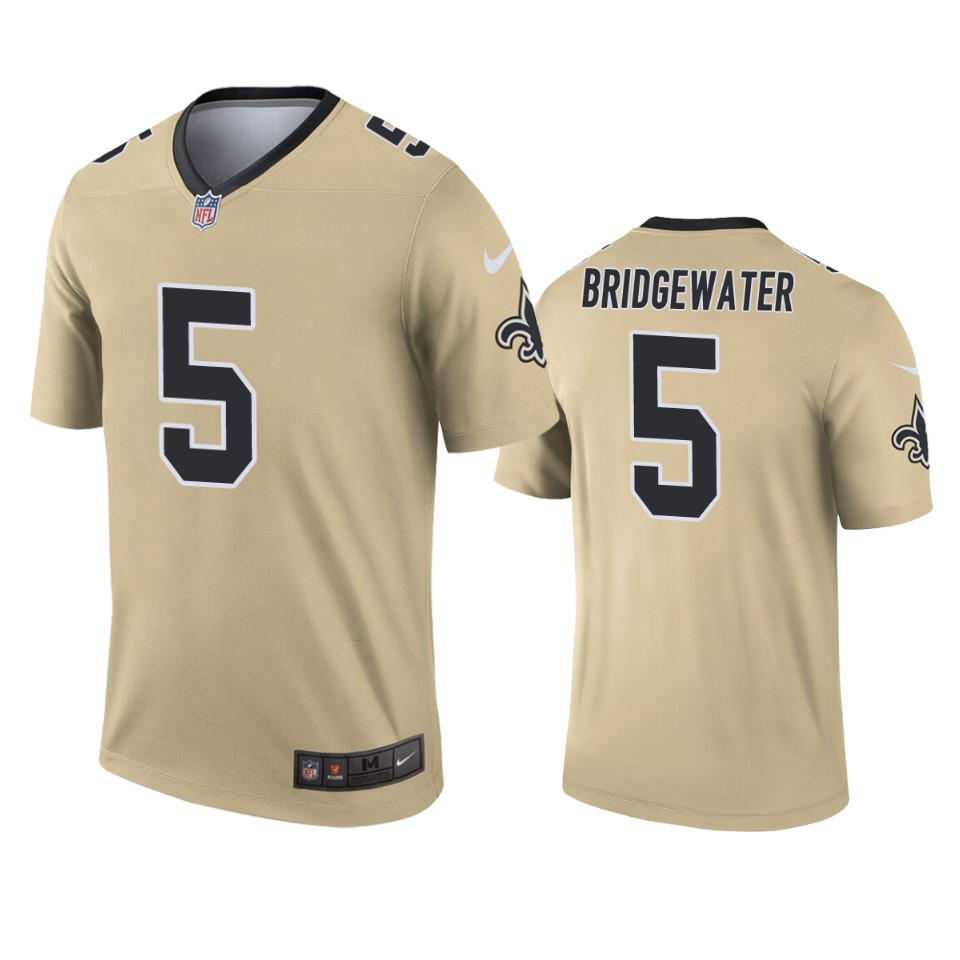 New Orleans Saints Teddy Bridgewater Gold Inverted Legend Jersey - Bluefink