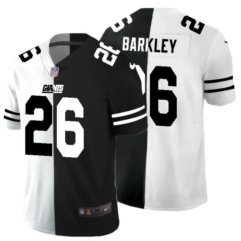 New York Giants Saquon Barkley #26 Nfl 2020 Black And White Jersey - Bluefink