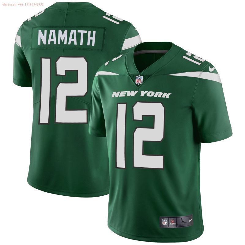 New York Jets Joe Namath #12 Nfl 2020 Green Jersey Jersey - Bluefink