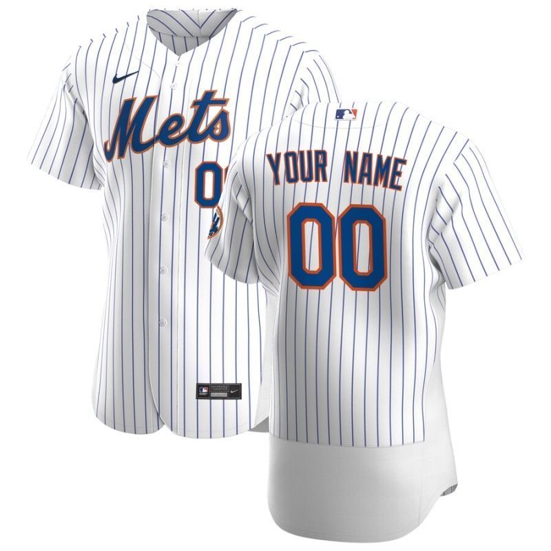 New York Mets 2020 Mlb Personalized Custom White Custom Jersey - Bluefink