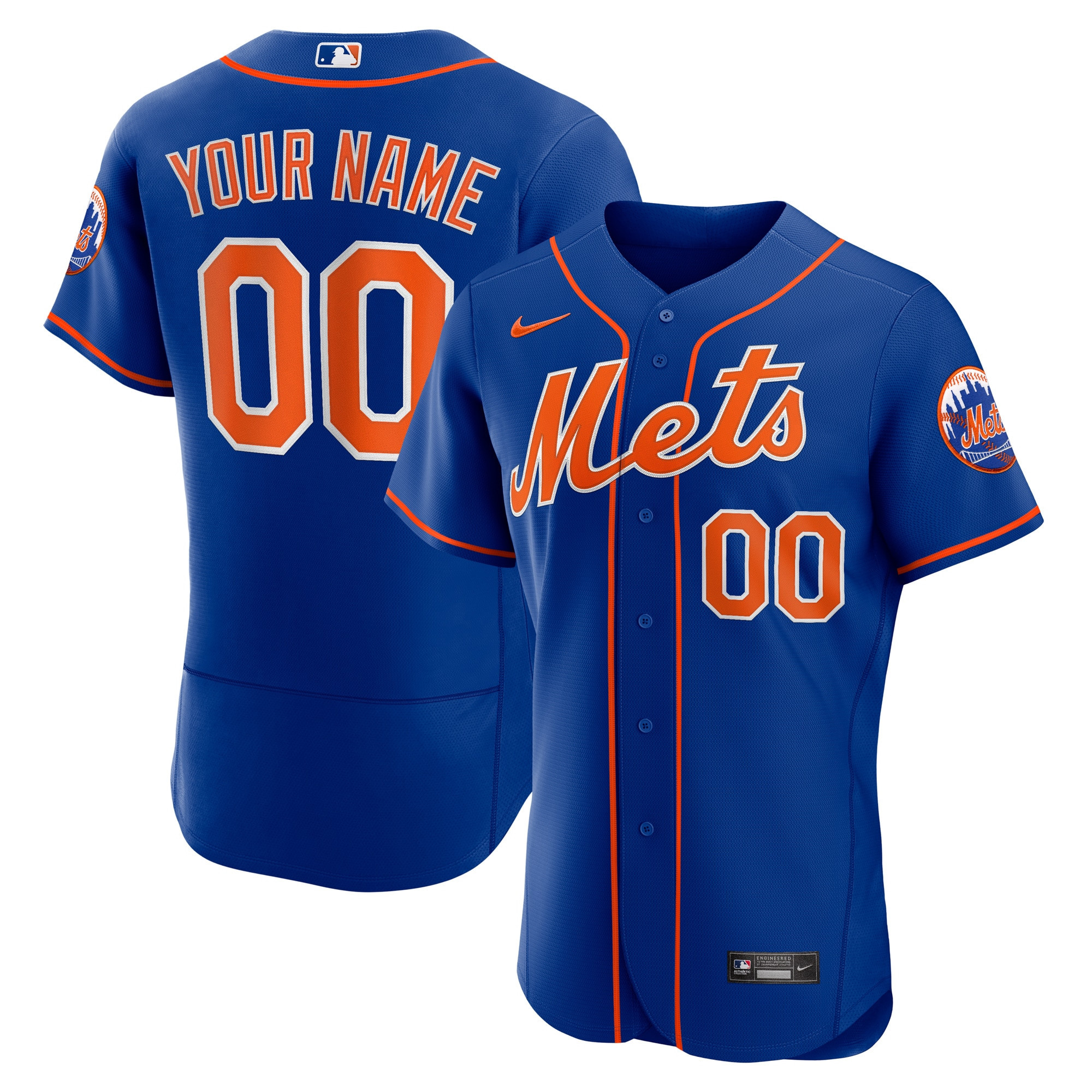 New York Mets Alternate Authentic Custom Jersey - Royal Custom Jerseys ...