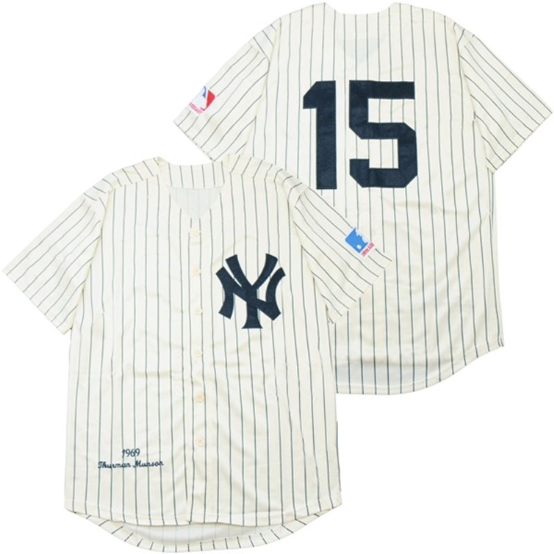 New York Yankees #15 Thurman Munson 2020 Mlb White Jersey - Bluefink