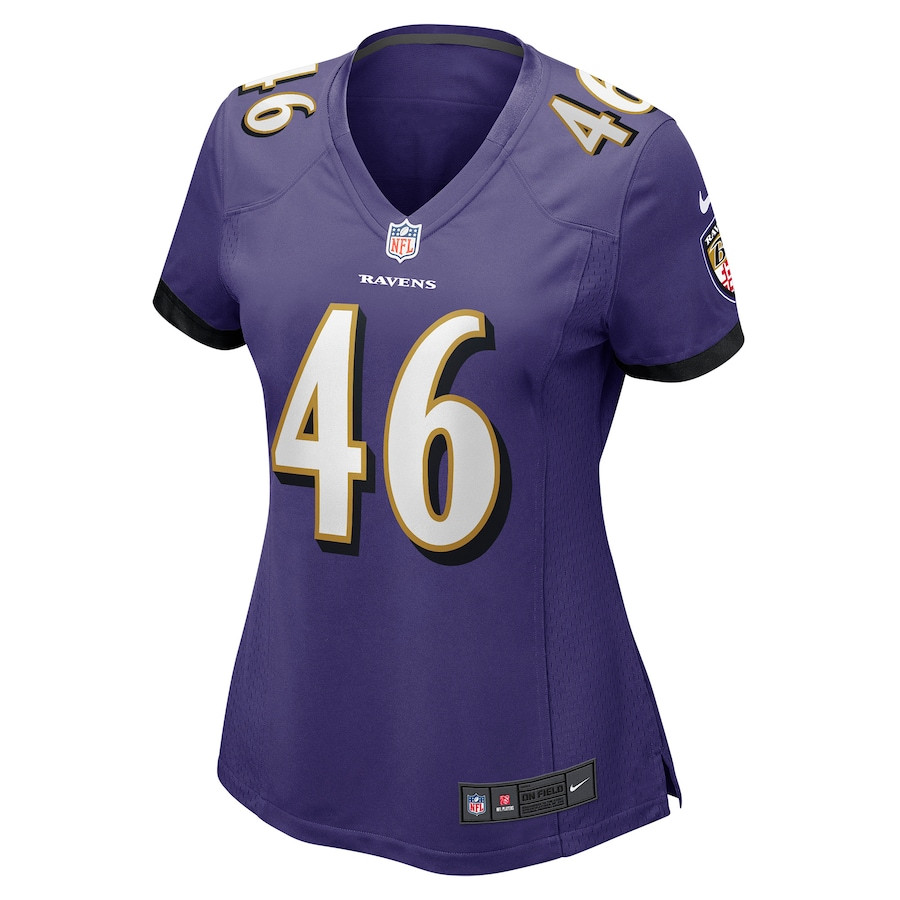Nick Moore 46 Baltimore Ravens Women's Game Player Jersey - Purple ...