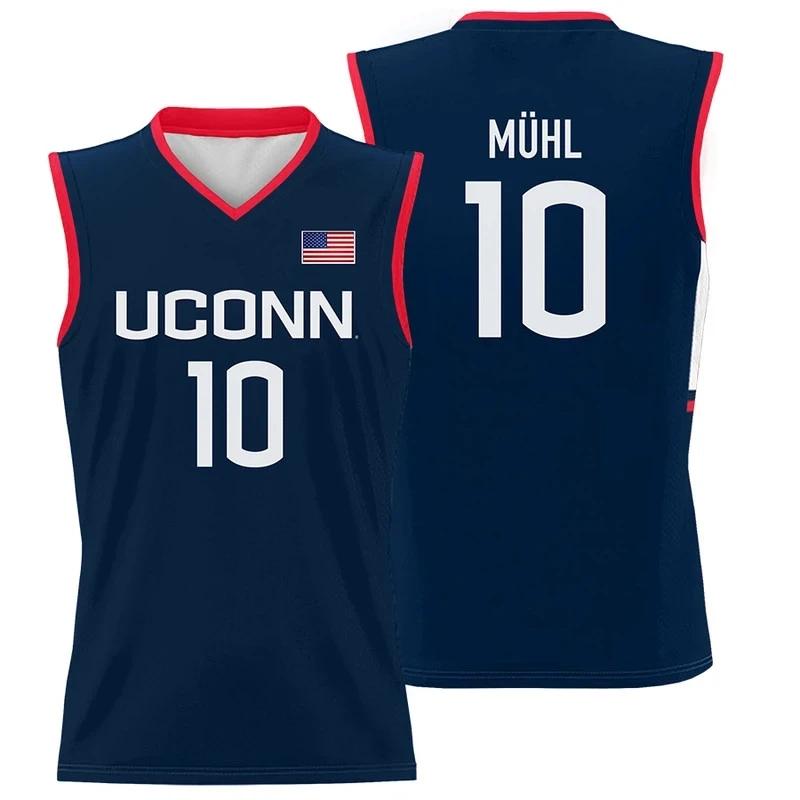 Nika Mühl #10 UConn Huskies Basketball Jersey - Men Navy - Bluefink