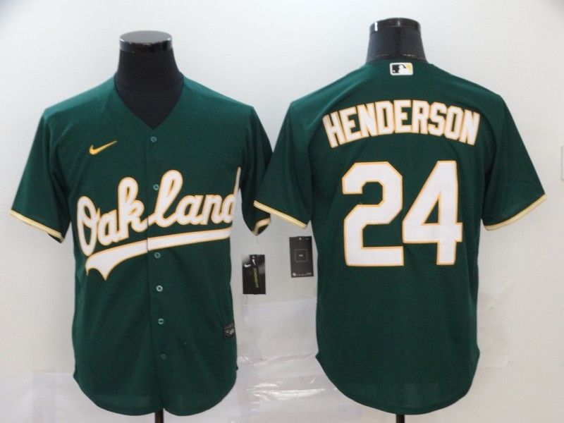 Oakland Athletics Rickey Henderson #24 2020 Mlb Green Jersey - Bluefink