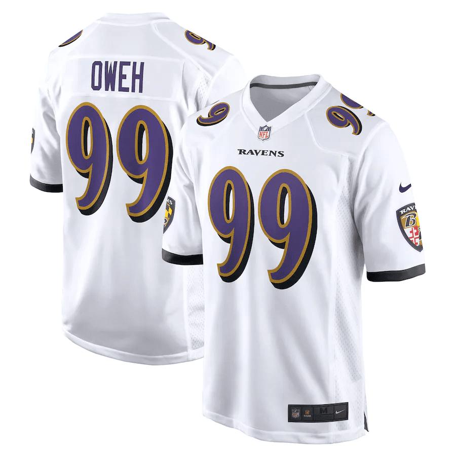 Odafe Oweh 99 Baltimore Ravens Game Jersey - White - Bluefink