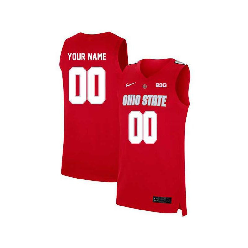Ohio State Buckeyes Elite Basketball Men Custom Jersey - Red - Bluefink
