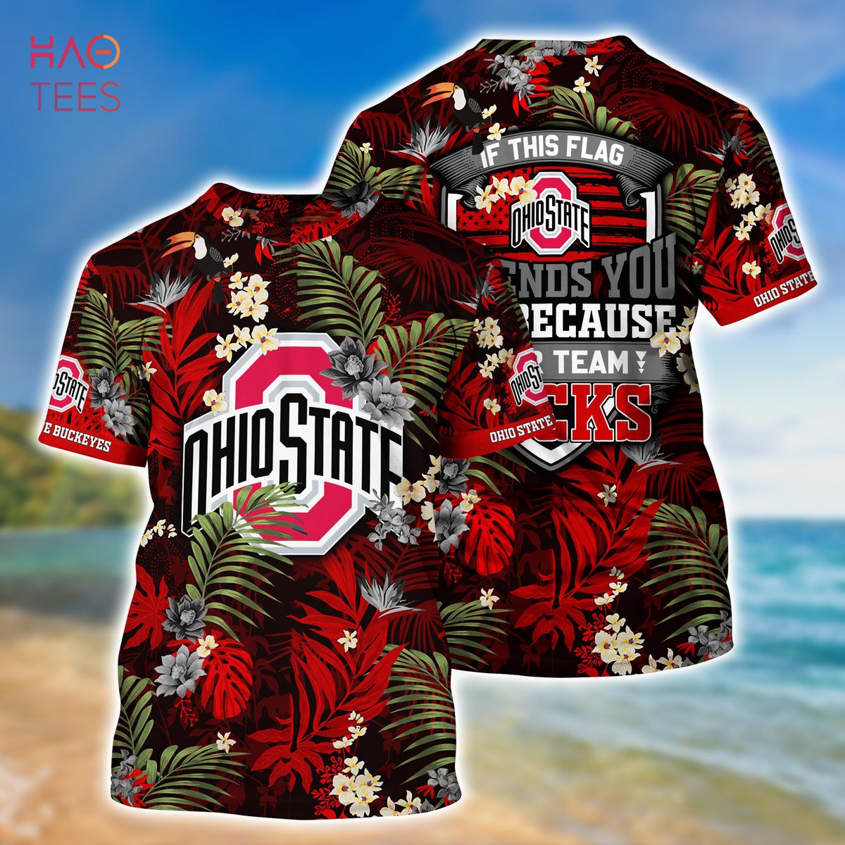 Ohio State Buckeyes Summer Hawaiian Shirts, With Tropical Patterns for ...