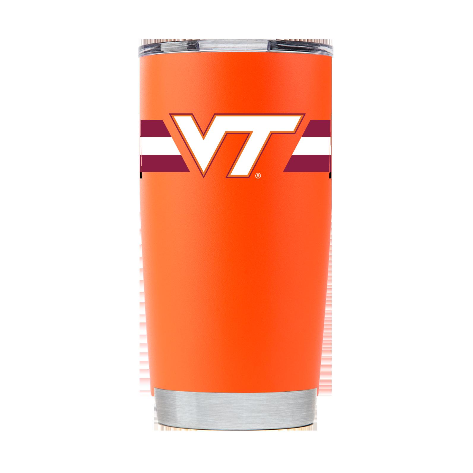 Orange Virginia Tech Tumbler with Stripes - Limited Edition - Bluefink