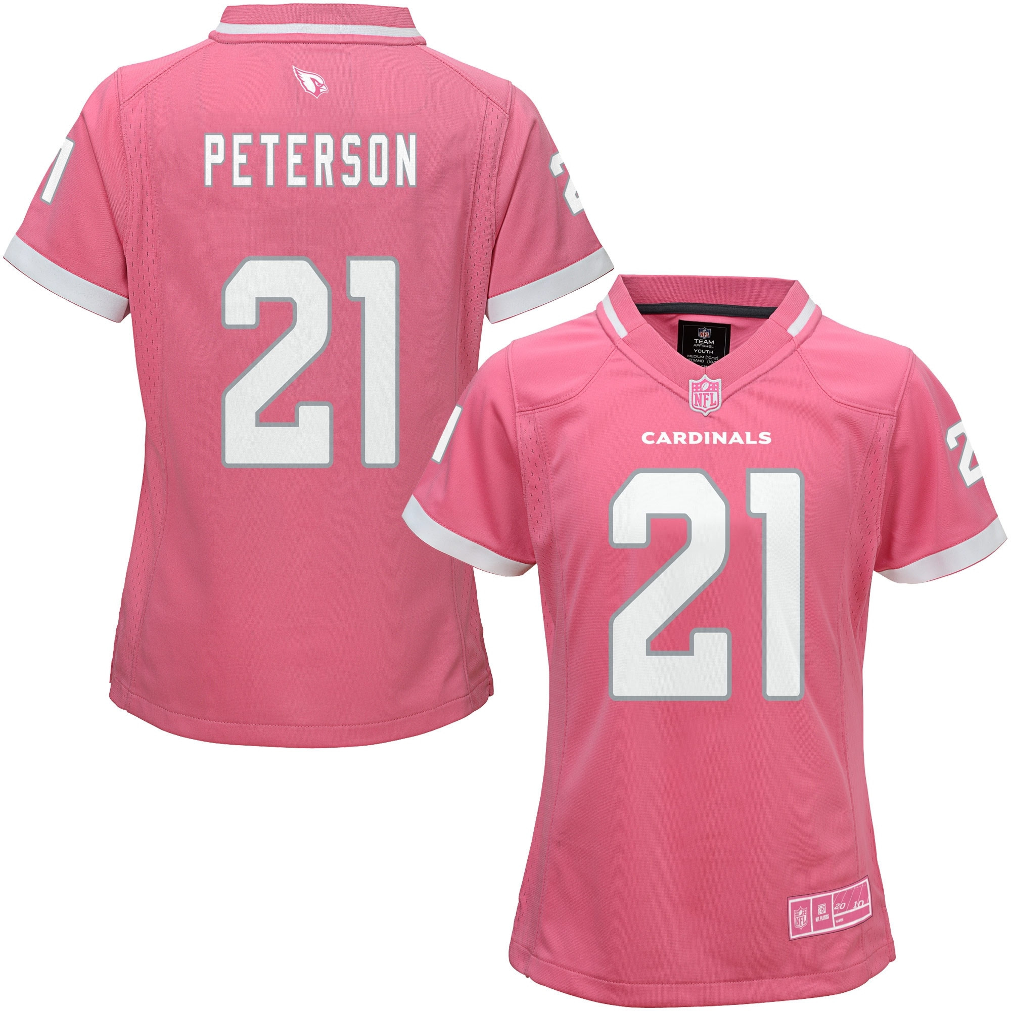 Patrick Peterson Arizona Cardinals Girls Bubble Gum Jersey - Pink Nfl ...