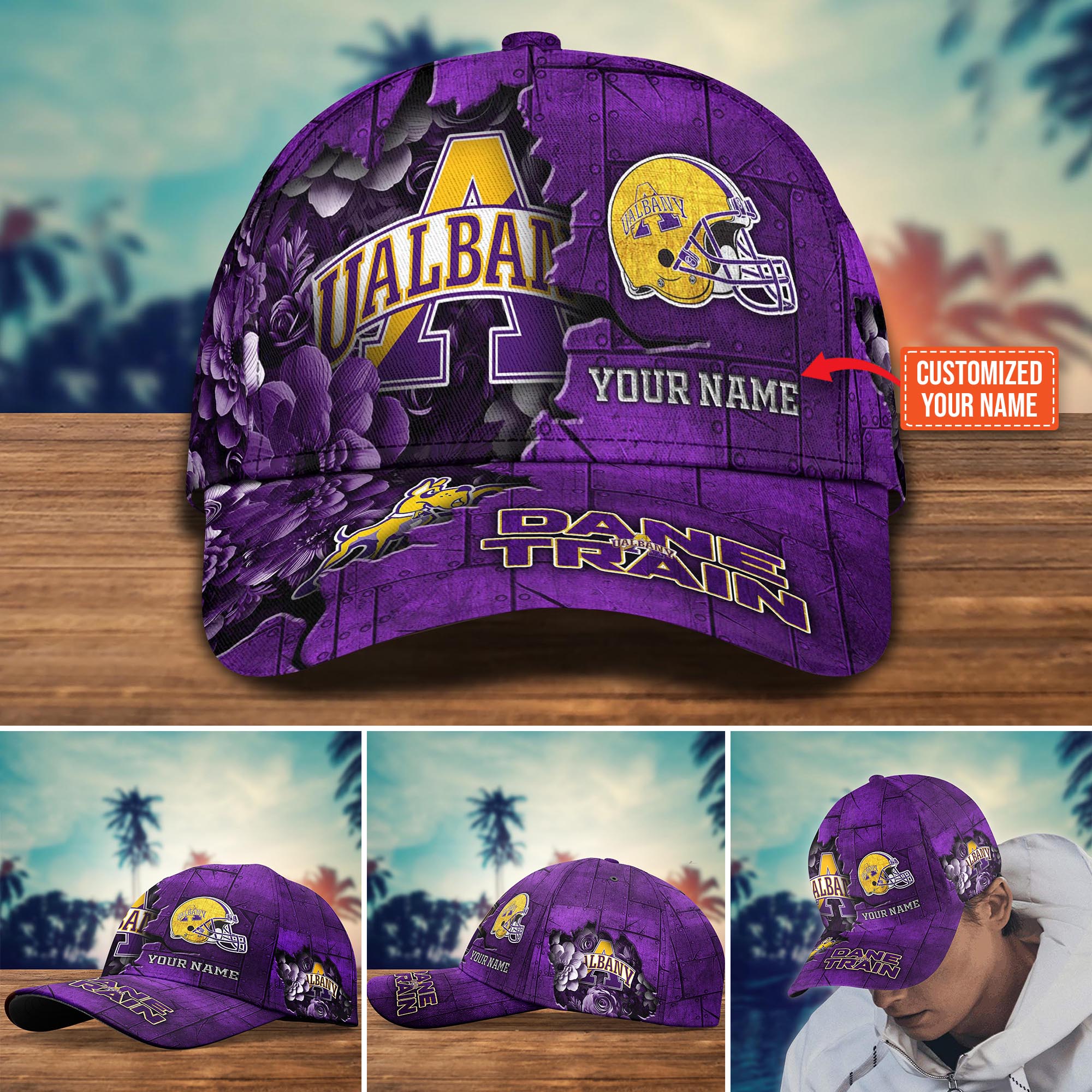 Personalized Albany Great Danes Cap for Fans - Bluefink