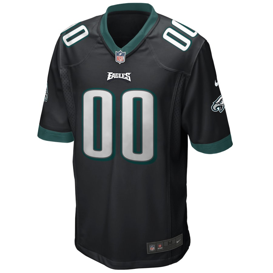 Philadelphia Eagles Alternate Custom Game Jersey - Black - Bluefink