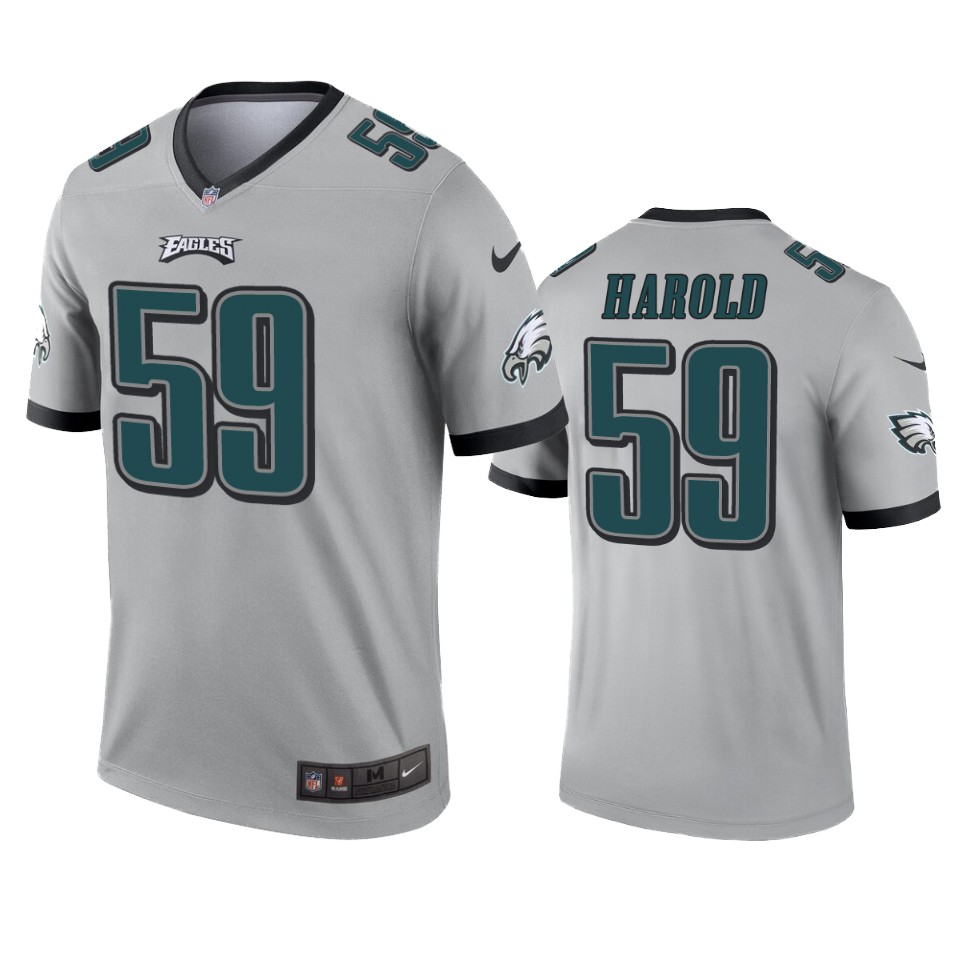 Philadelphia Eagles Eli Harold Silver Inverted Legend Jersey - Bluefink