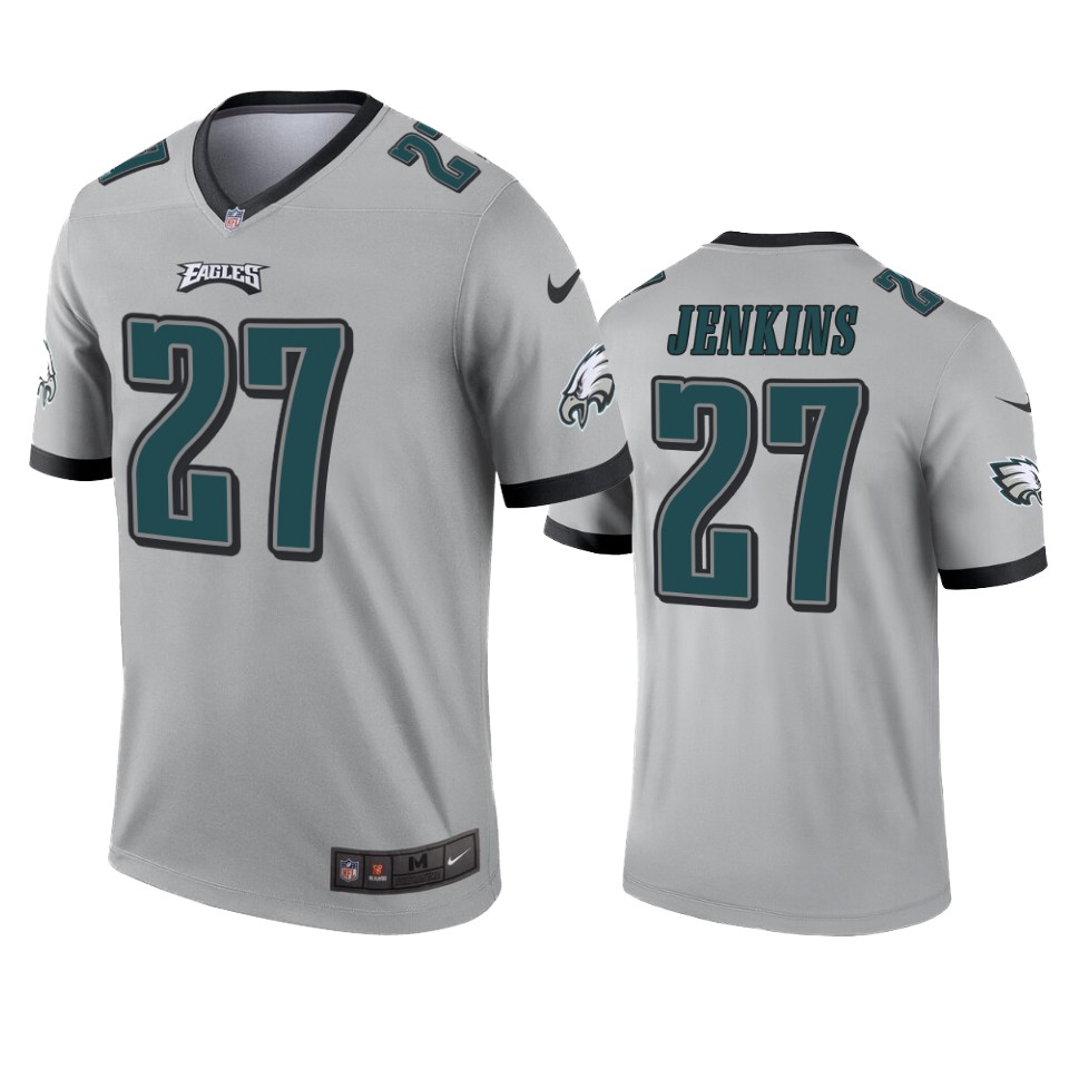 Philadelphia Eagles Malcolm Jenkins Silver Inverted Legend Jersey - Bluefink