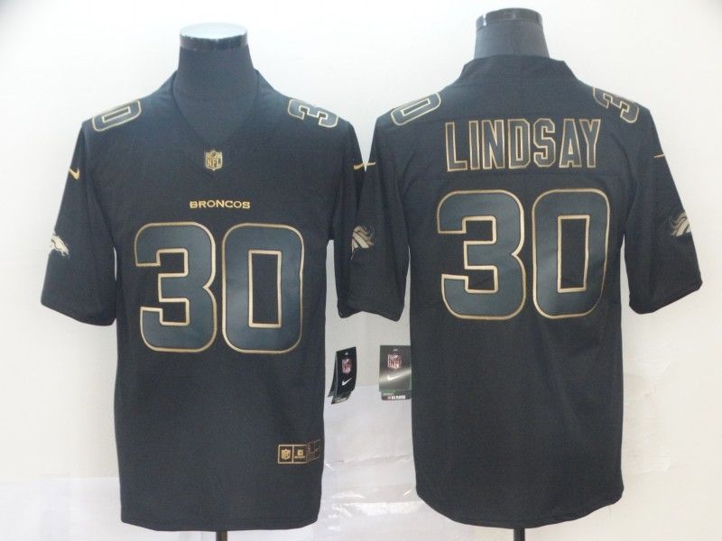 Phillip Lindsay #30 Denver Broncos Nfl Explosion Legendary Gold Black ...