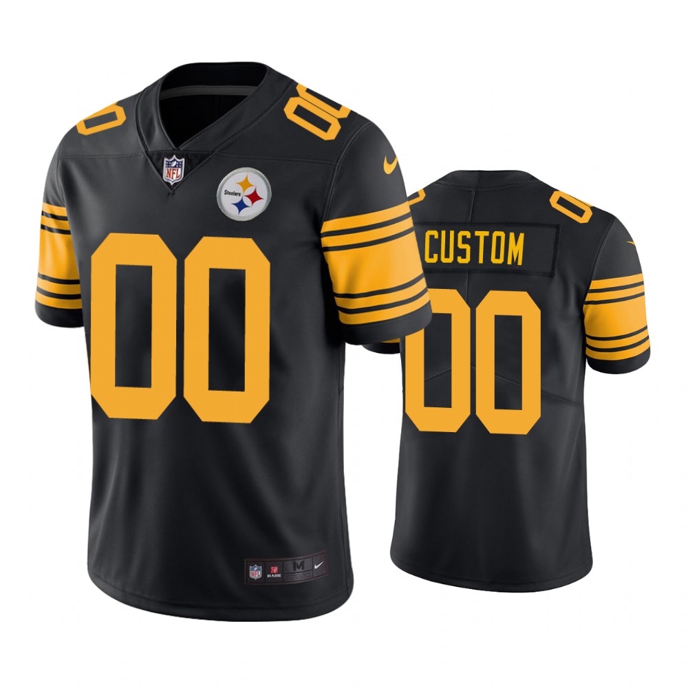 Pittsburgh Steelers Custom Black Nike Color Rush Limited Jersey - Bluefink