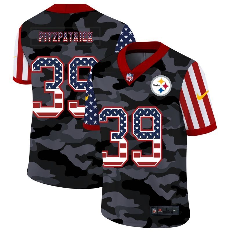 Pittsburgh Steelers Minkah Fitzpatrick #39 Nfl 2020 Camo Black Jersey ...