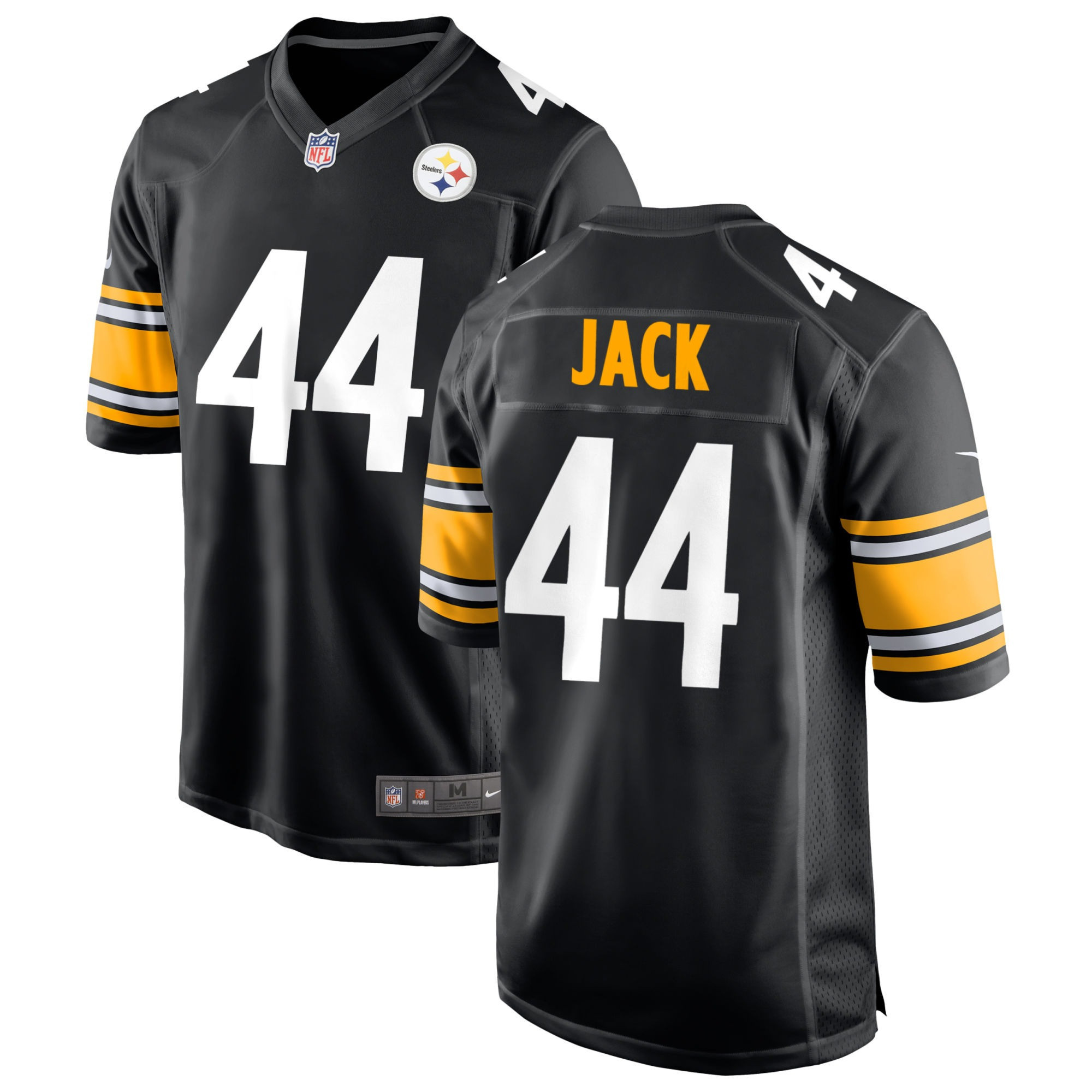 Pittsburgh Steelers Myles Jack 44 Game Jersey - Black Jersey - Bluefink