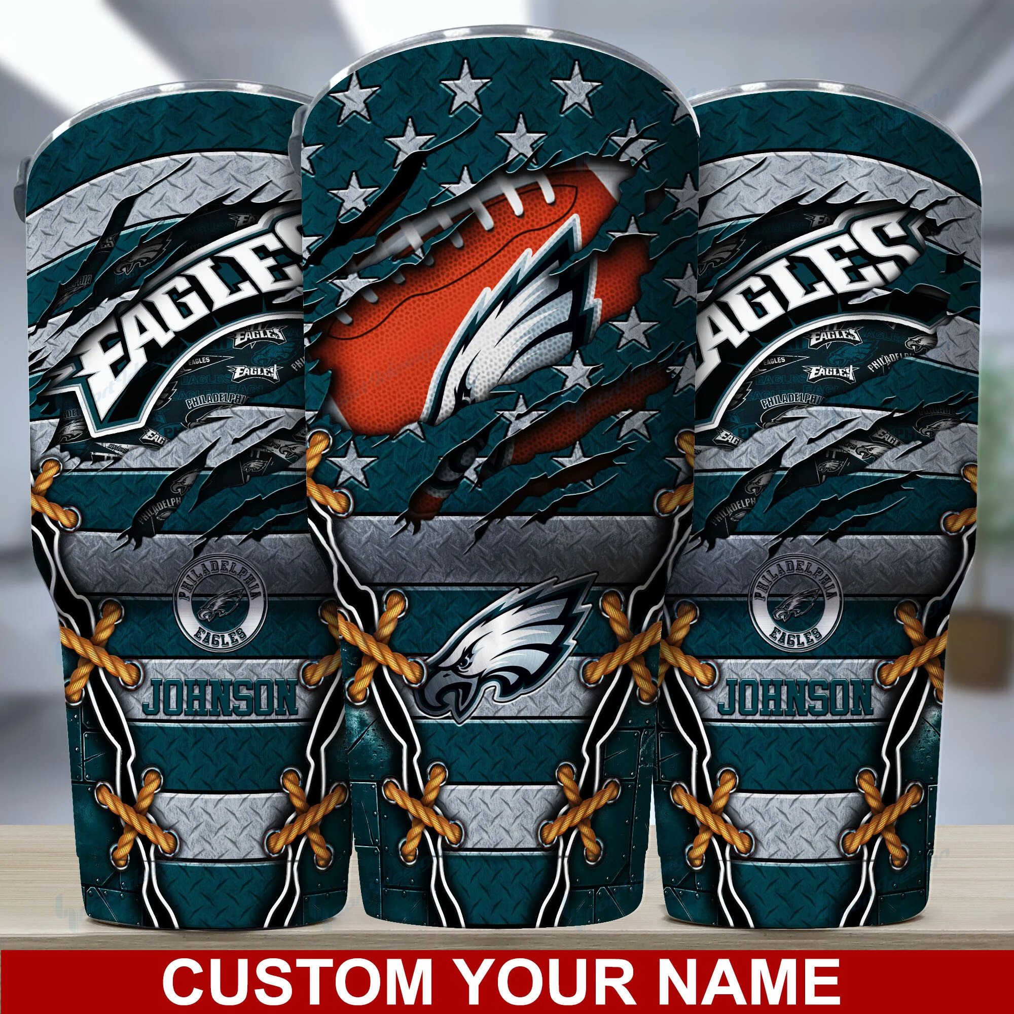 Premium Philadelphia Eagles Custom Name Tumbler for Ultimate Fans ...