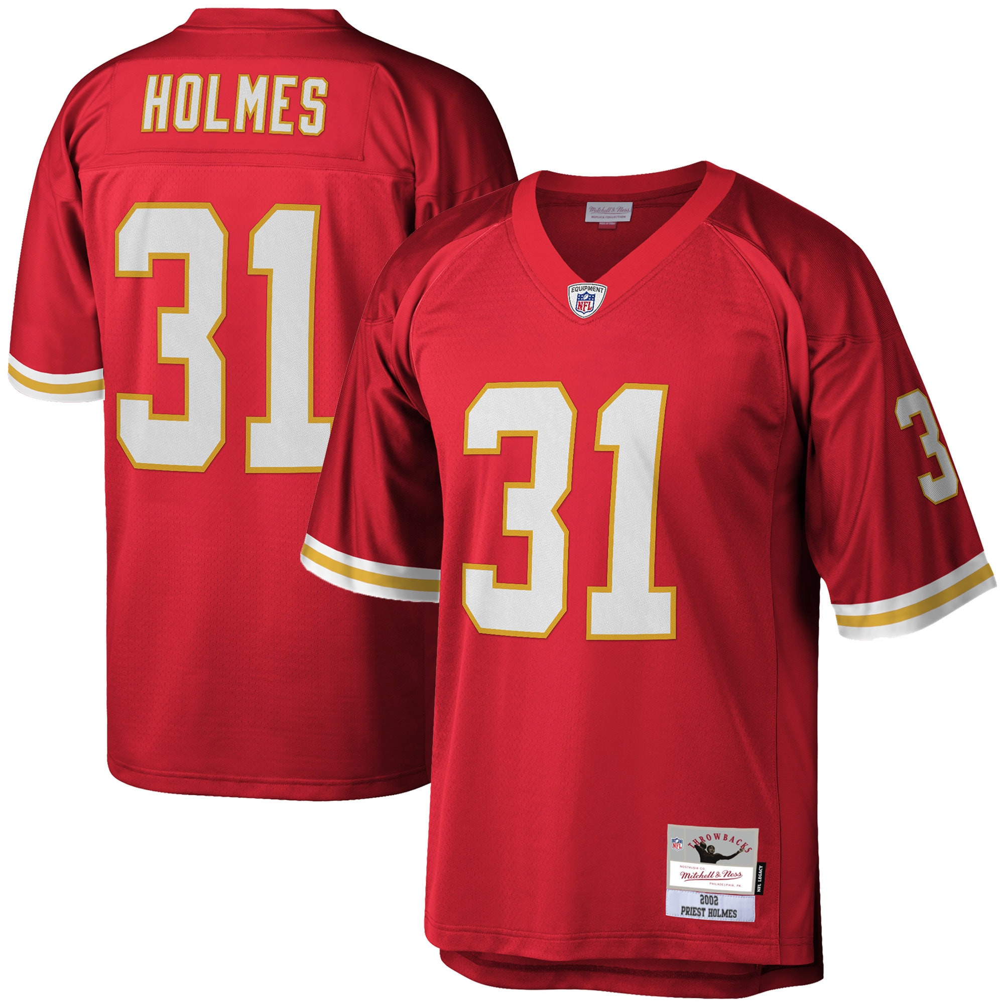 Priest Holmes Kansas City Chiefs Mitchell & Ness 2002 Legacy Replica ...