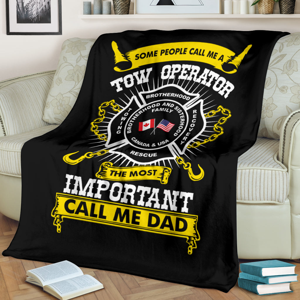Proud Tow Operator Dad Blanket - Bluefink