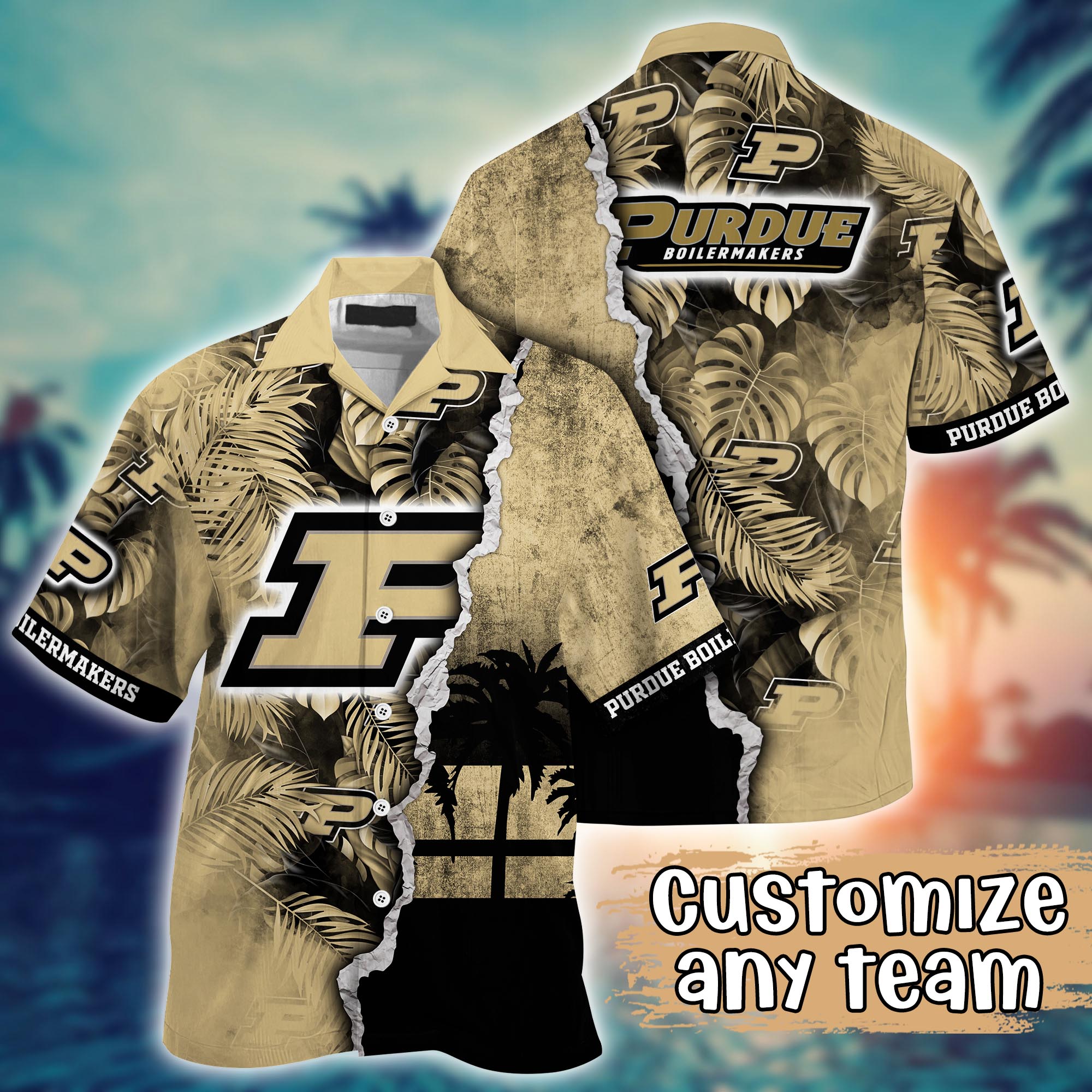 Purdue Boilermakers NCAA Flower Hawaii Shirt For Fans Ver 32 - Bluefink