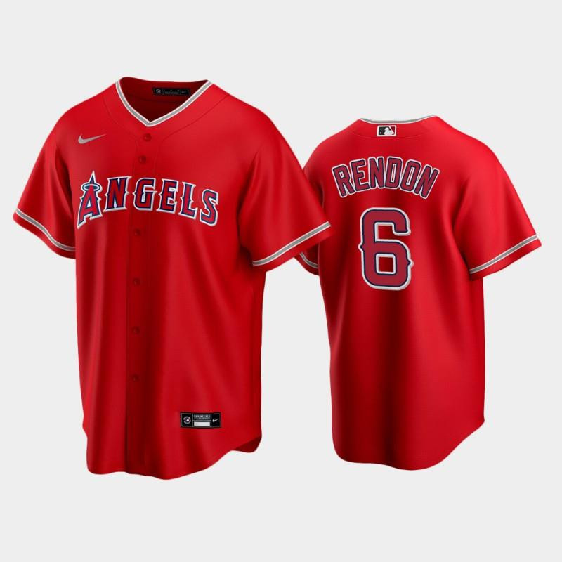 Red Los Angeles Angels Alternate 6 Anthony Rendon Jersey - Bluefink