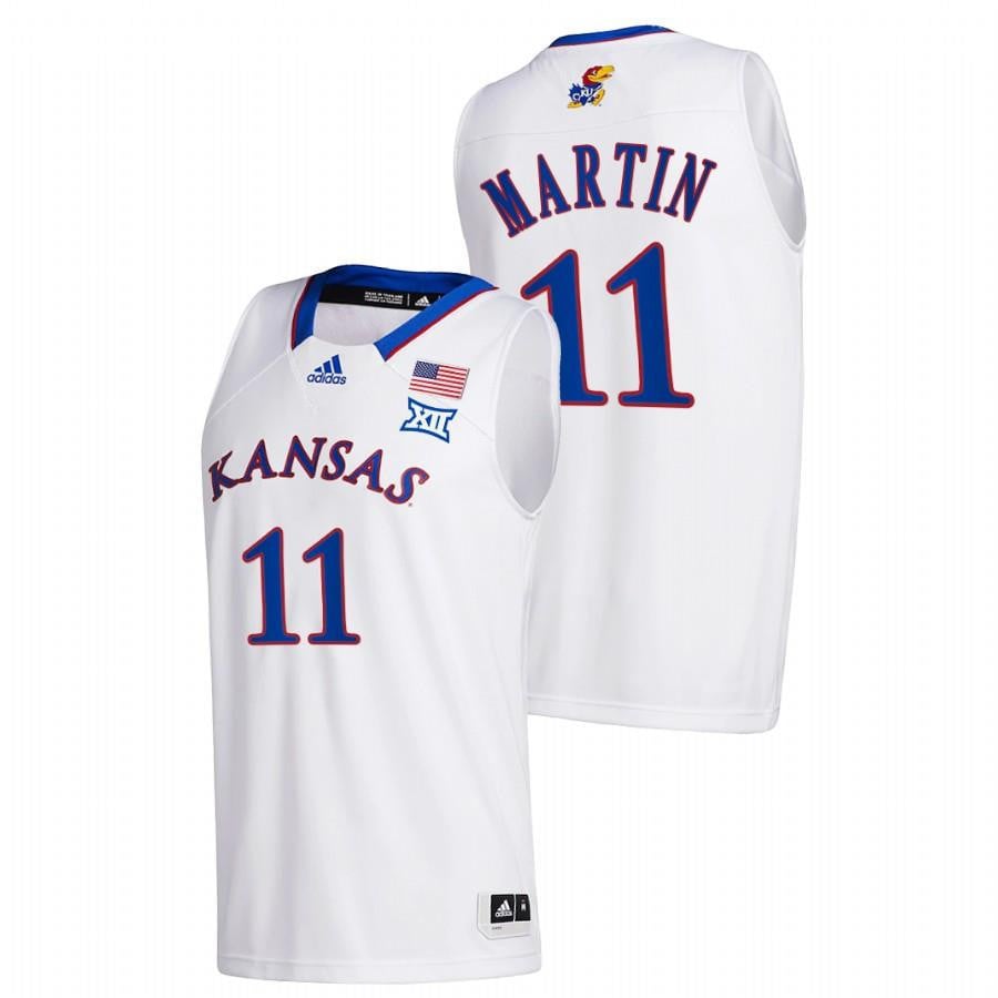 Remy Martin 11 Kansas Jayhawks 2023 White College Basketball Home ...