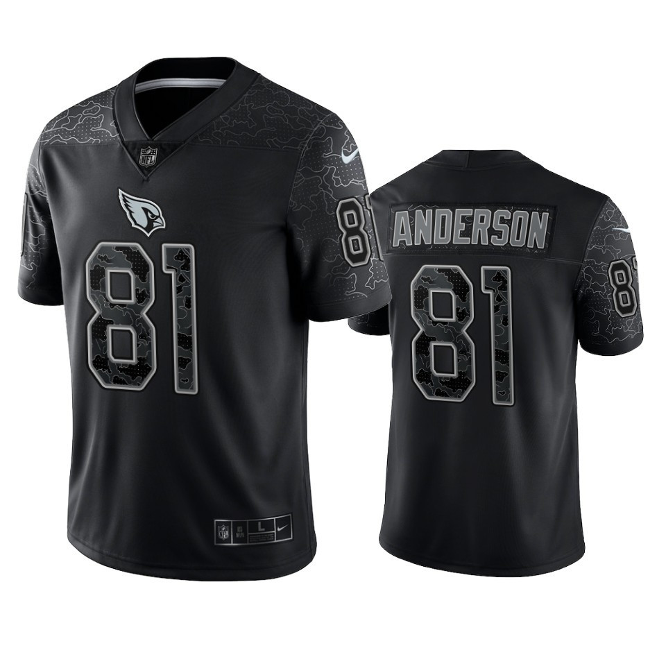 Robbie Anderson 81 Arizona Cardinals Black Reflective Limited Jersey ...